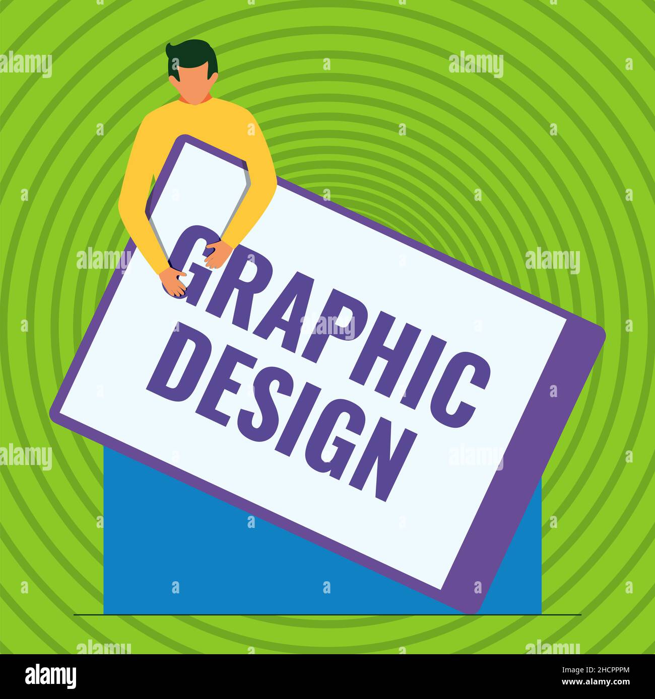 Text caption presenting Graphic Design. Business overview art or skill ...