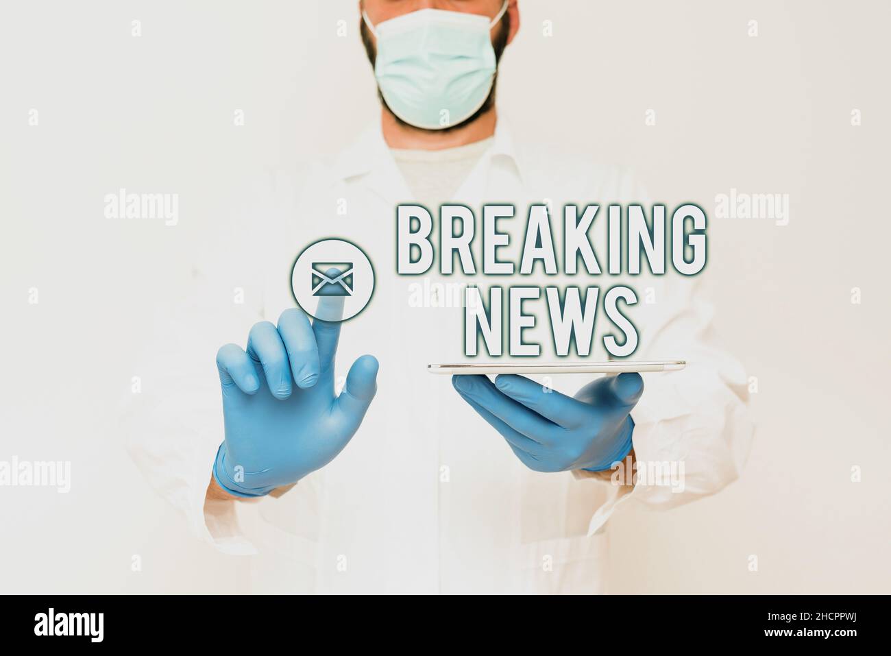 Hand writing sign Breaking News. Business concept Special Report ...