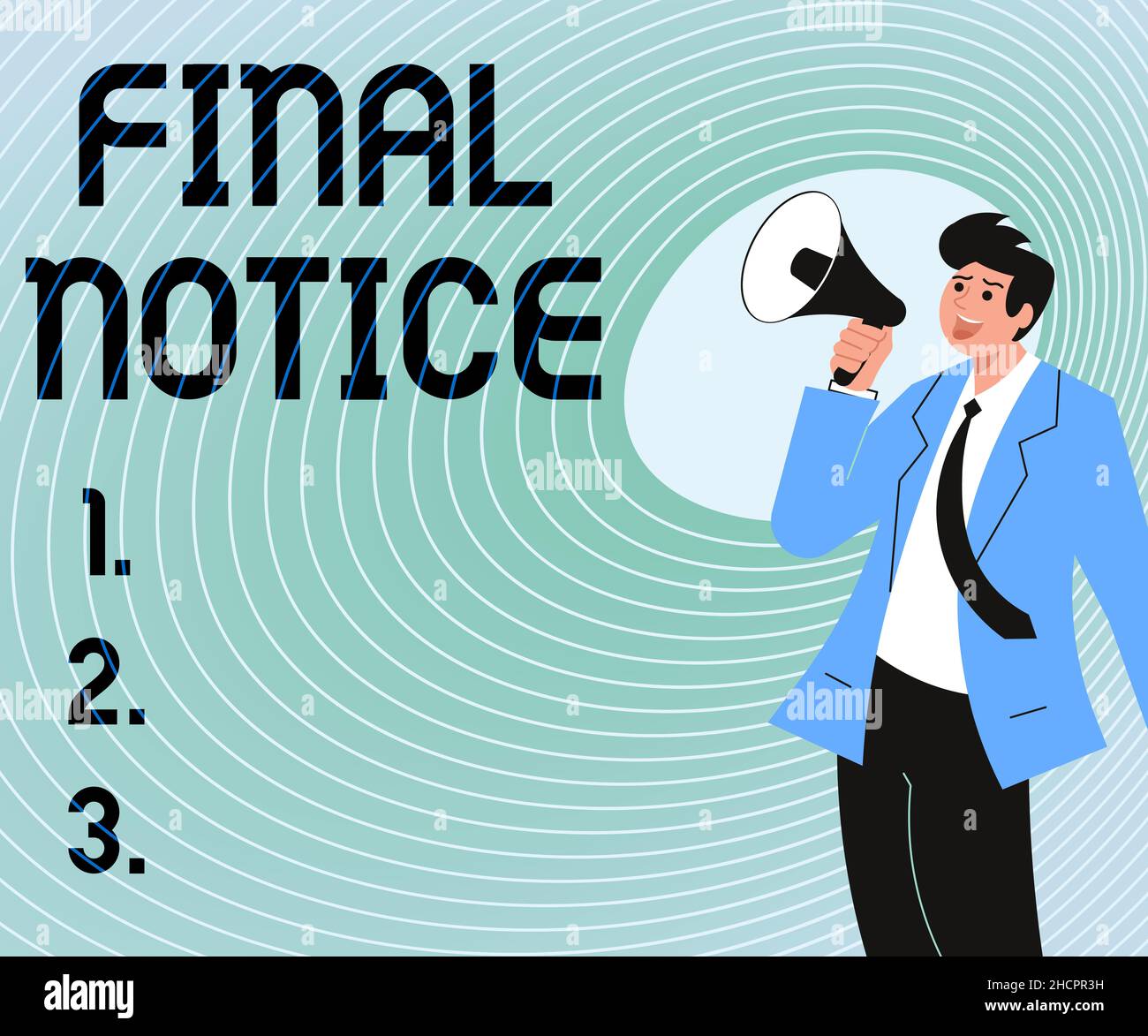 Text showing inspiration Final Notice. Business showcase Formal ...