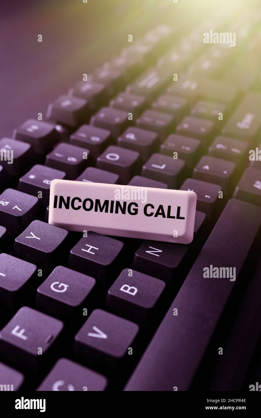 Writing displaying text Incoming Call. Business idea Inbound Received ... Writing displaying text Incoming Call. Business idea Inbound Received ...