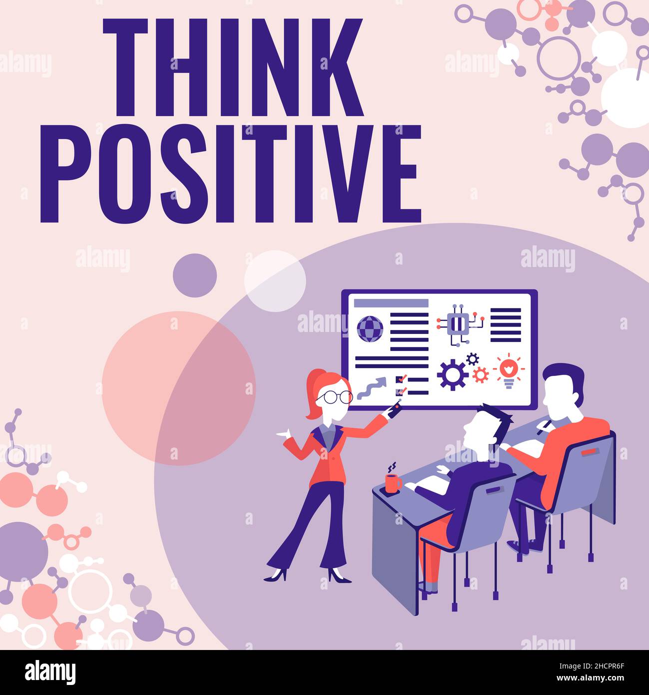 Text sign showing Think Positive. Word Written on The tendency to be ...