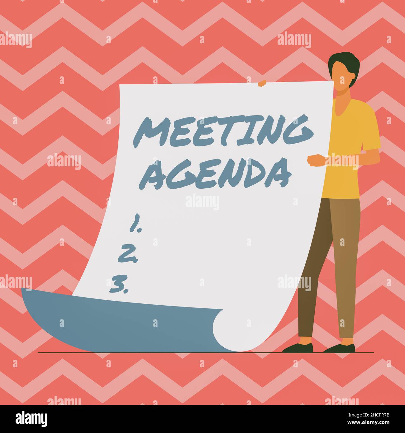 Sign displaying Meeting Agenda. Business concept An agenda sets clear ...