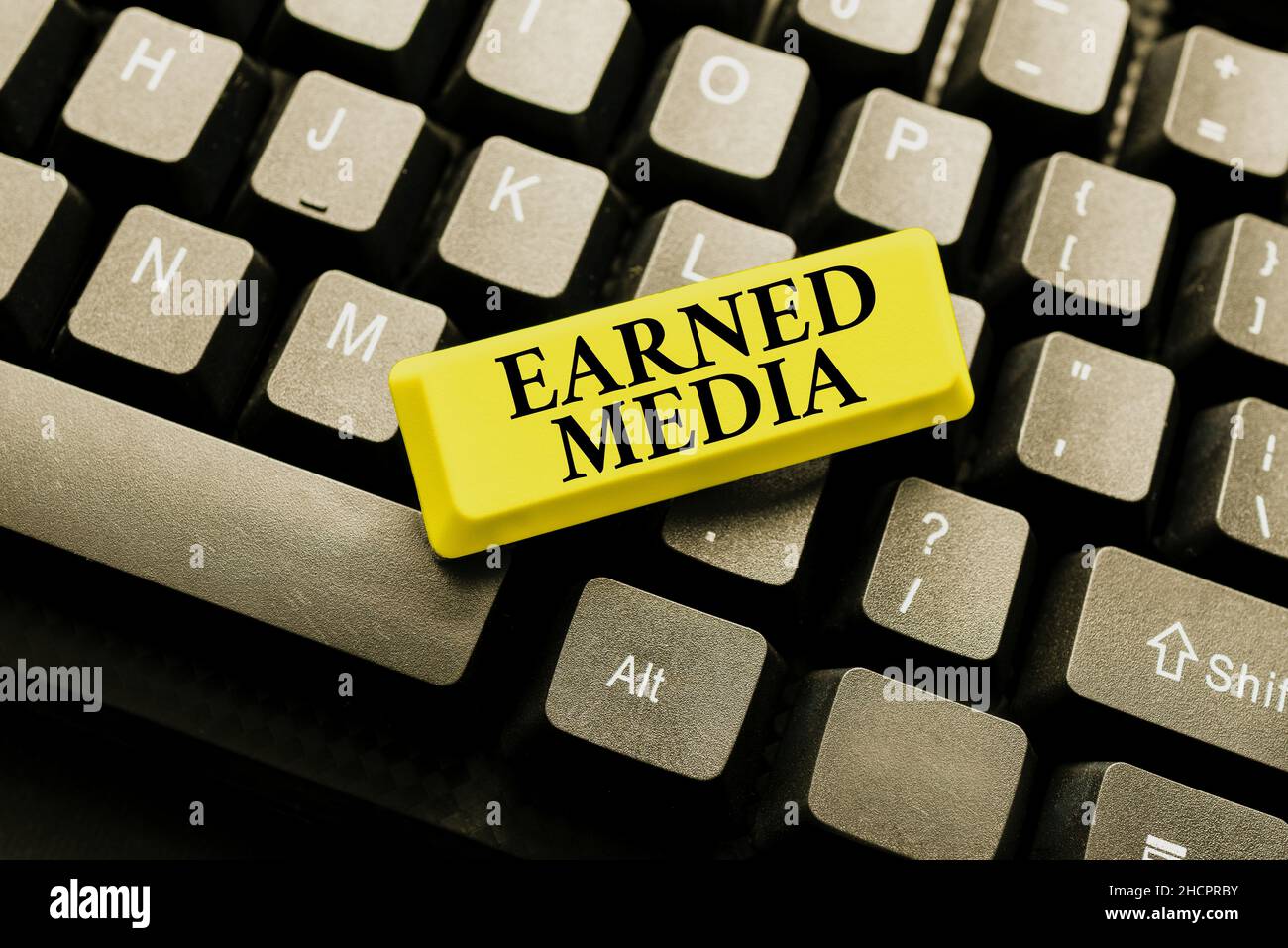 Inspiration showing sign Earned Media. Internet Concept Publicity ...