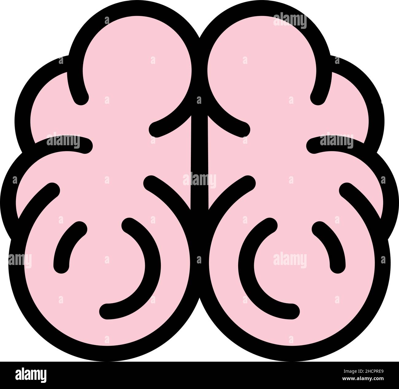 Brain organ icon. Outline brain organ vector icon color flat isolated ...