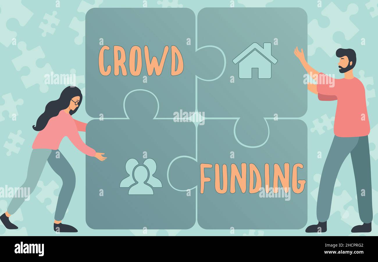 Text caption presenting Crowd Funding. Word Written on Fundraising ... Text caption presenting Crowd Funding. Word Written on Fundraising ...