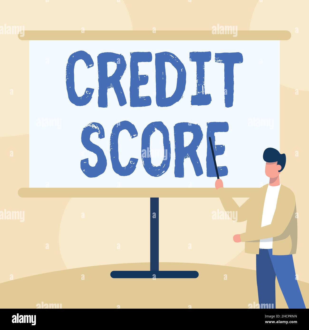 Text sign showing Credit Score. Concept meaning Represent the ...