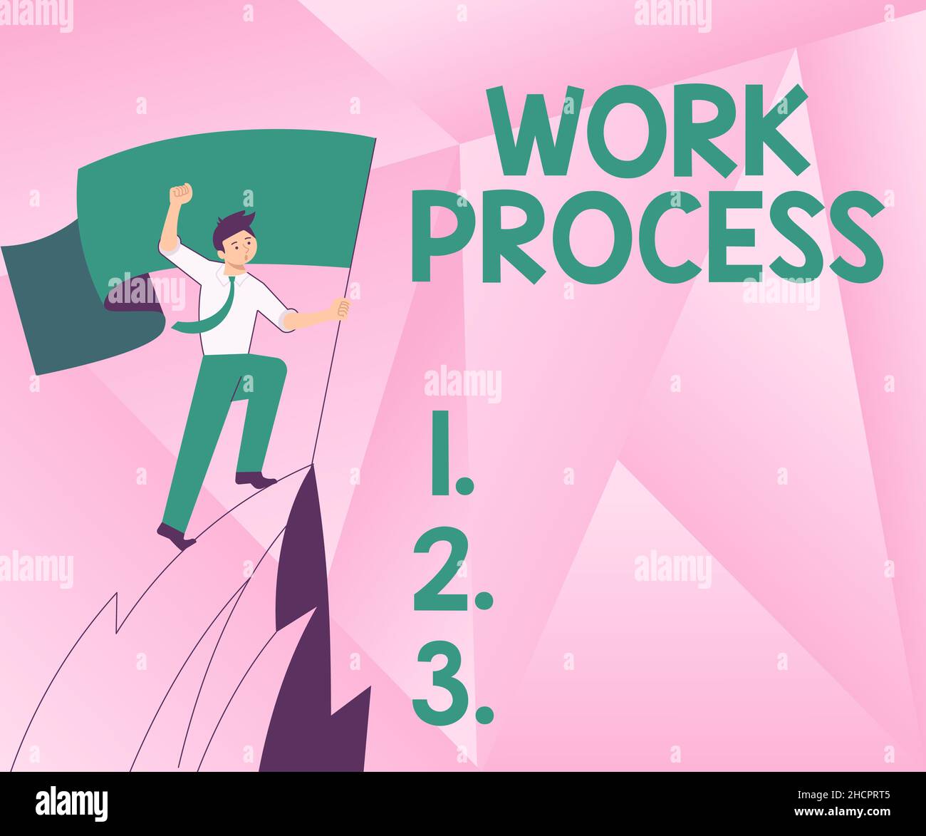 Text showing inspiration Work Process. Conceptual photo Standard ...
