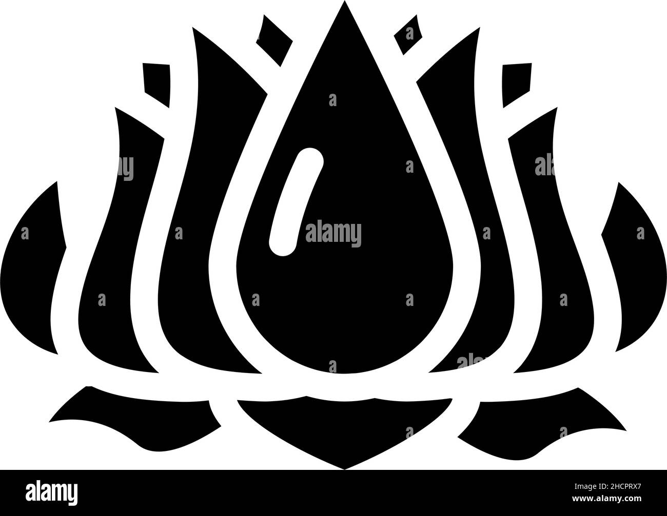 lotus flower glyph icon vector illustration Stock Vector Image & Art ...