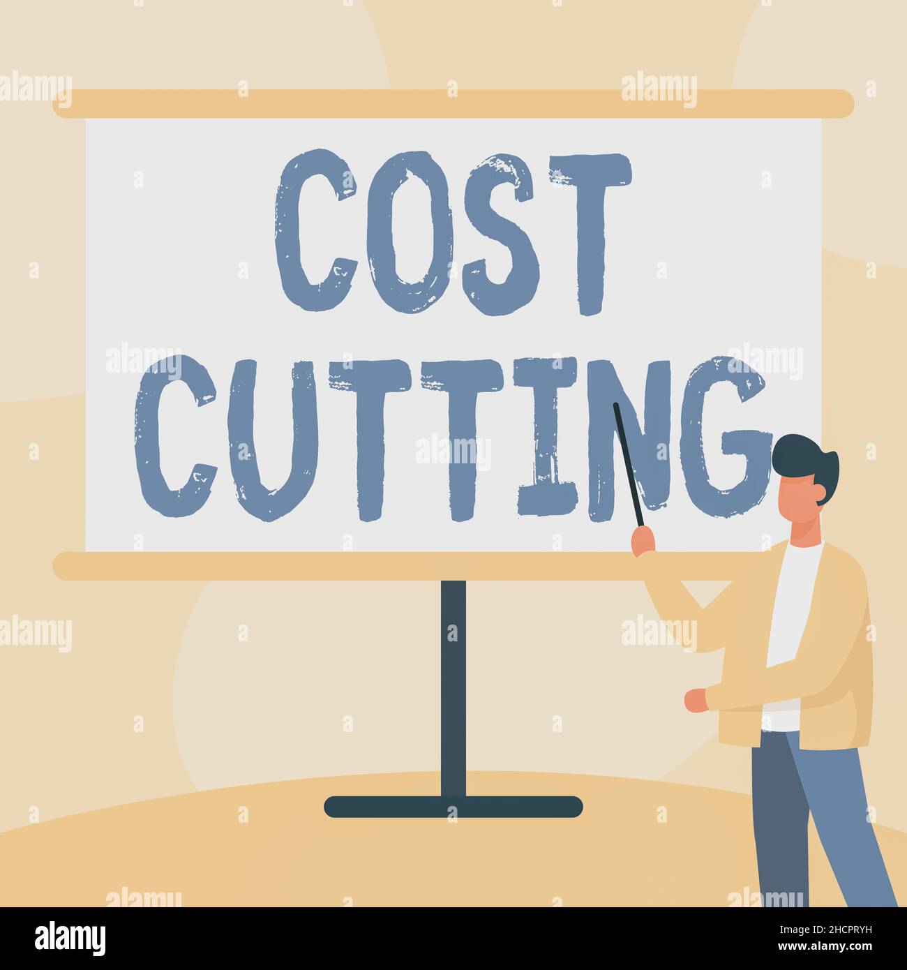 Sign displaying Cost Cutting. Word Written on Measures implemented to ...