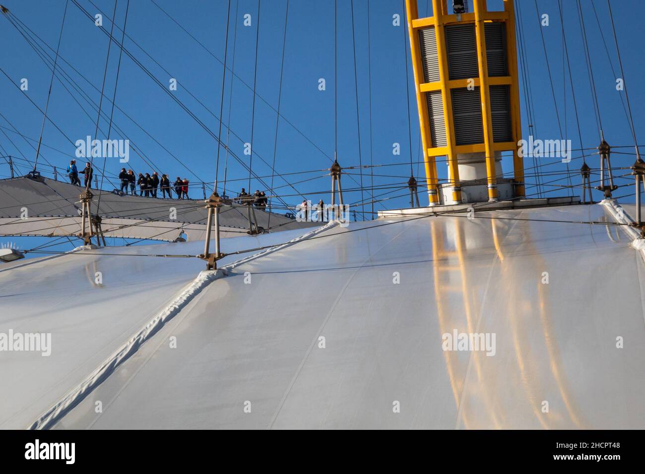 People walk on top to O2 Millennium Dome as part of the 'Up, at the O2 ...