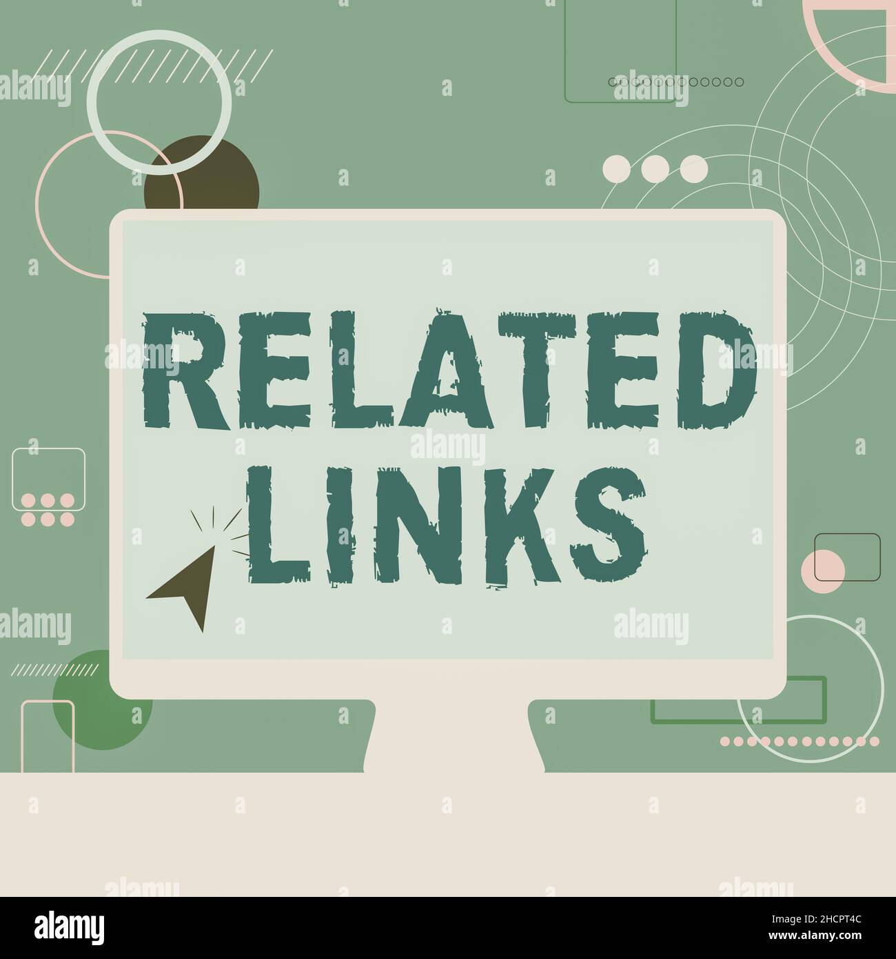 Text showing inspiration Related Links. Business concept Website inside ...