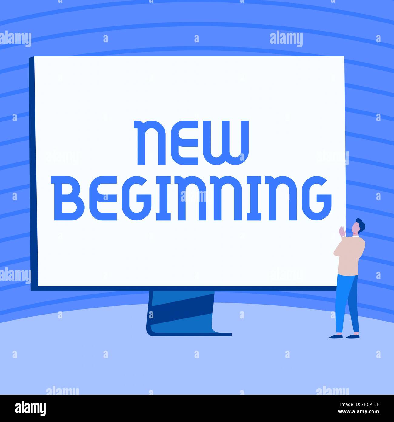 Conceptual display New Beginning. Word for Different Career or endeavor ...