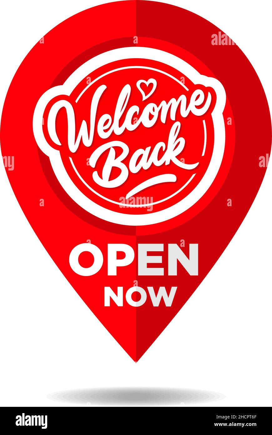 Open now location sign. Fun sign on the front door - welcome back! We ...