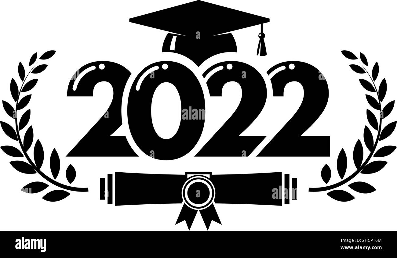 Lettering Class of 2022 for greeting, invitation card. Text for ...