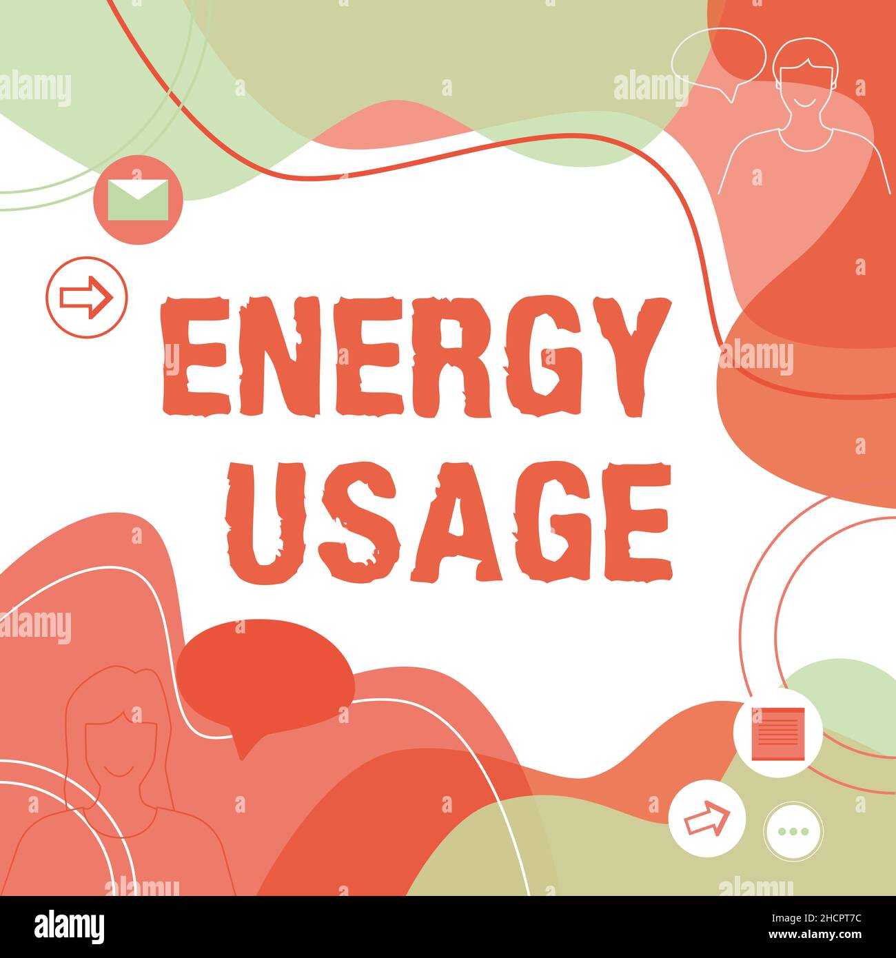 Hand writing sign Energy Usage. Conceptual photo Amount of energy ...