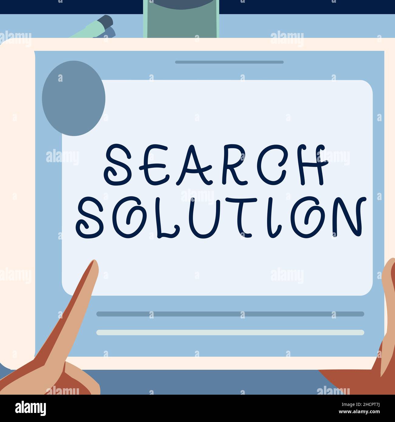 Text Sign Showing Search Solution Business Approach Finding The Appropriate Answer While