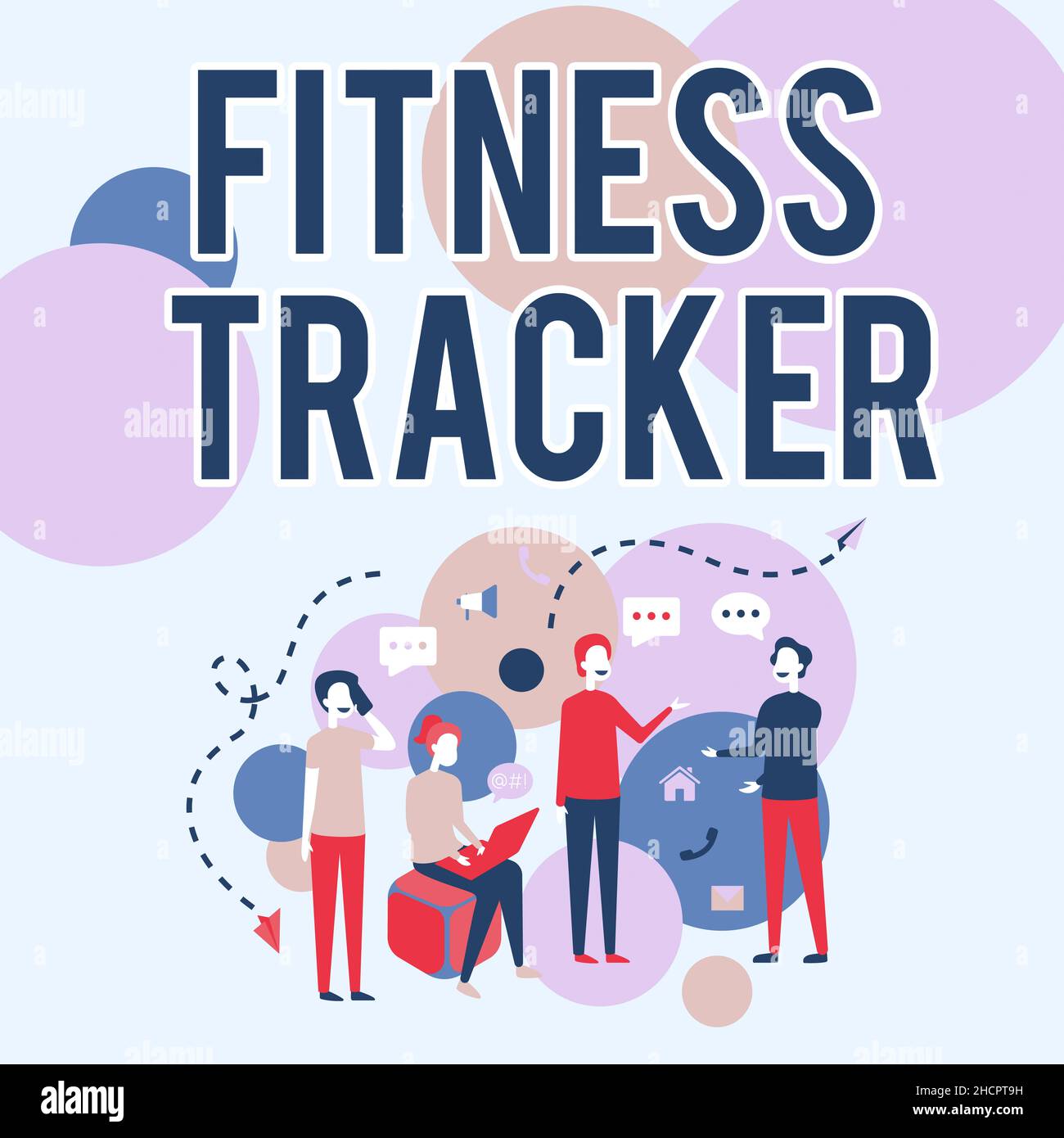 Writing Displaying Text Fitness Tracker Internet Concept A Monitoring Device That Records Any