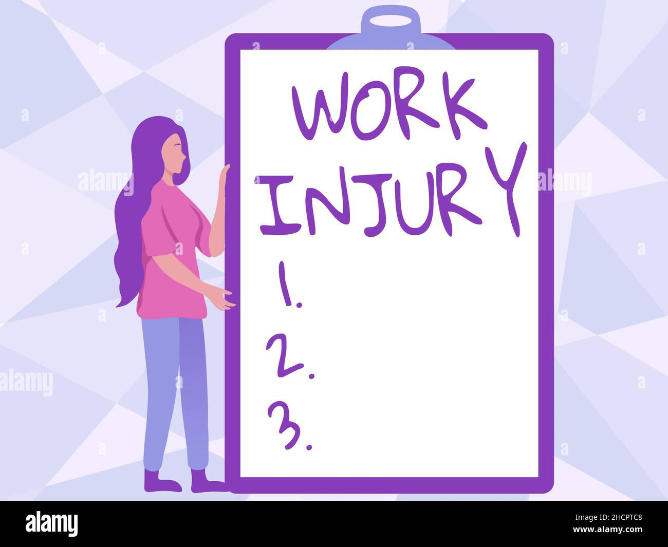 Handwriting text Work Injury. Conceptual photo an accident occurred as ...