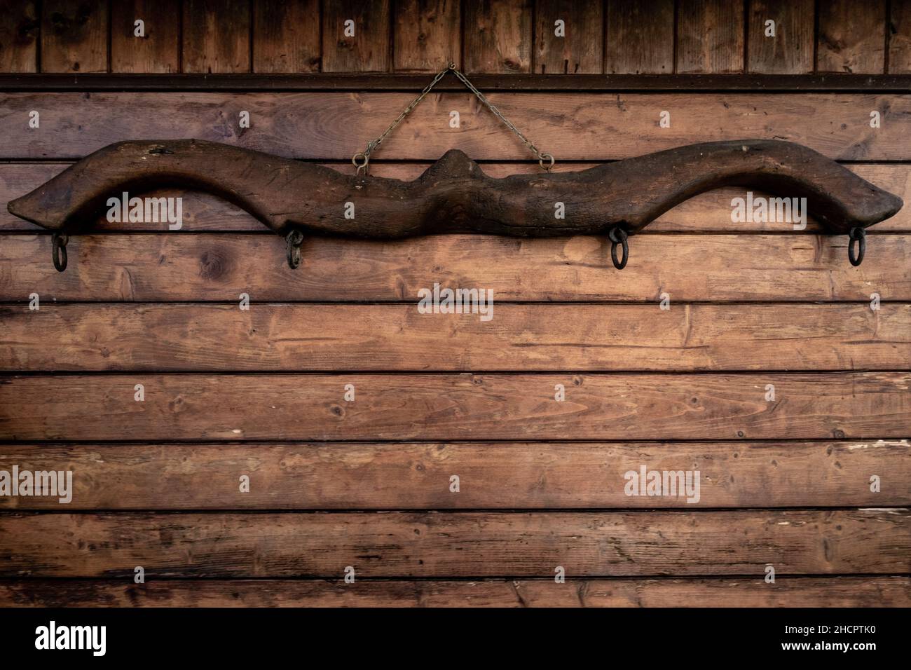 wooden yoke on background Stock Photo - Alamy