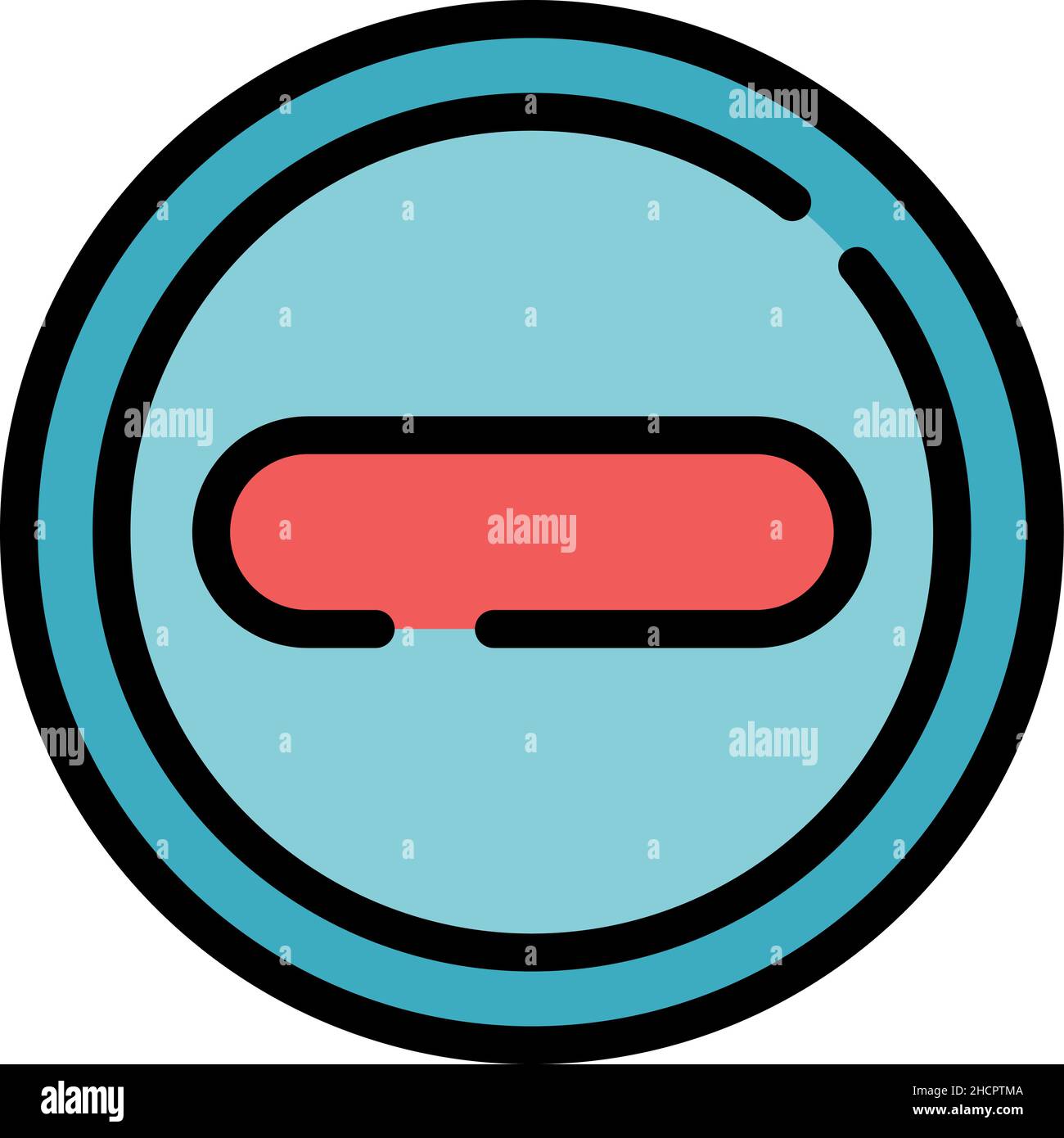 Road stop sign icon. Outline road stop sign vector icon color flat ...