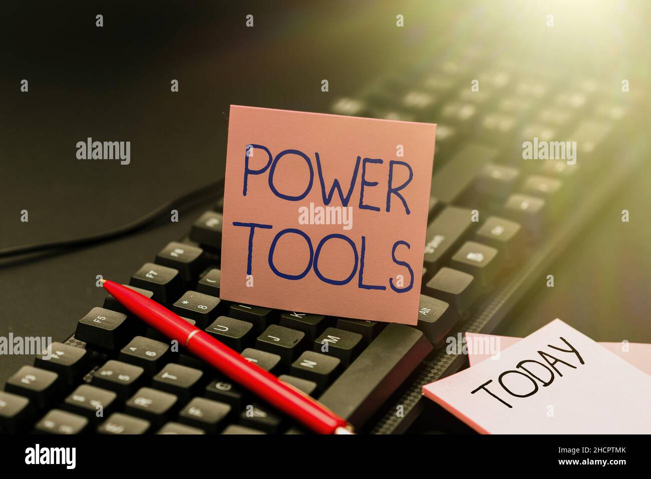 Conceptual display Power Tools. Business showcase tools powered by an ...