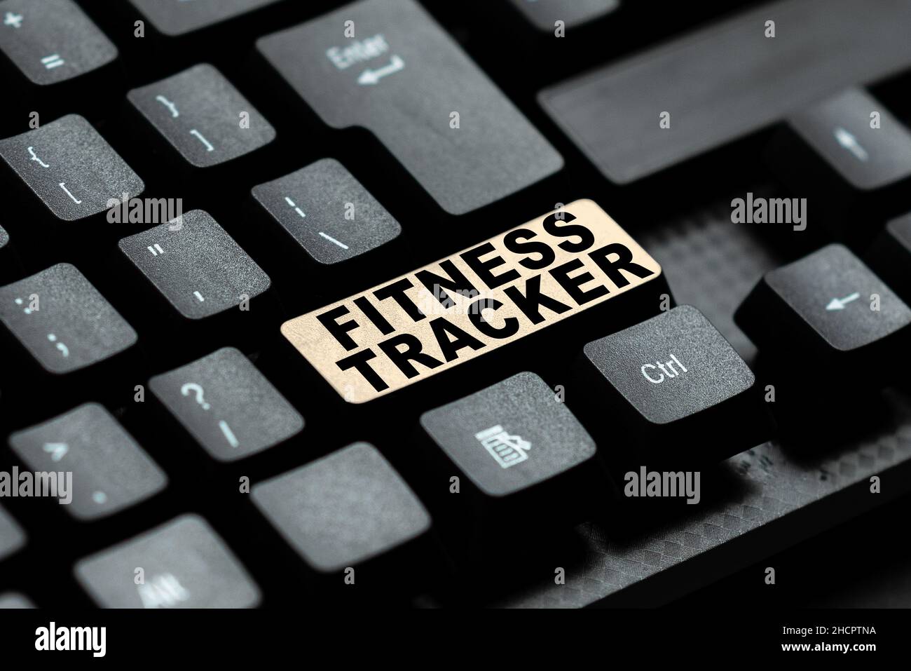 Text Caption Presenting Fitness Tracker Business Idea A Monitoring Device That Records Any