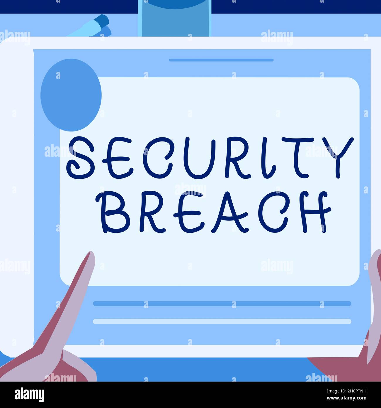 Hand writing sign Security Breach. Business concept unauthorized access ...