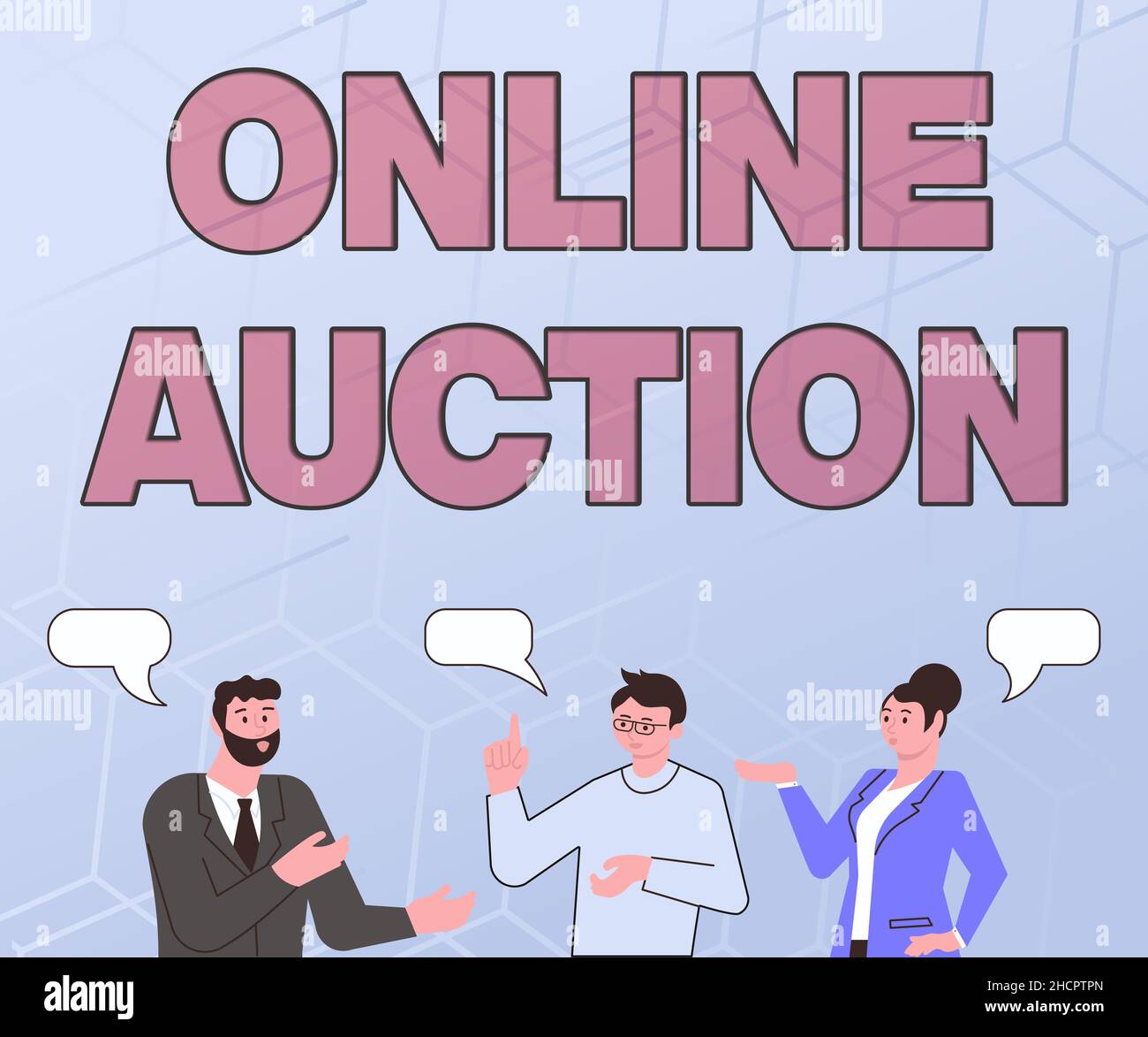 Text sign showing Online Auction. Business concept digitized sale event ...