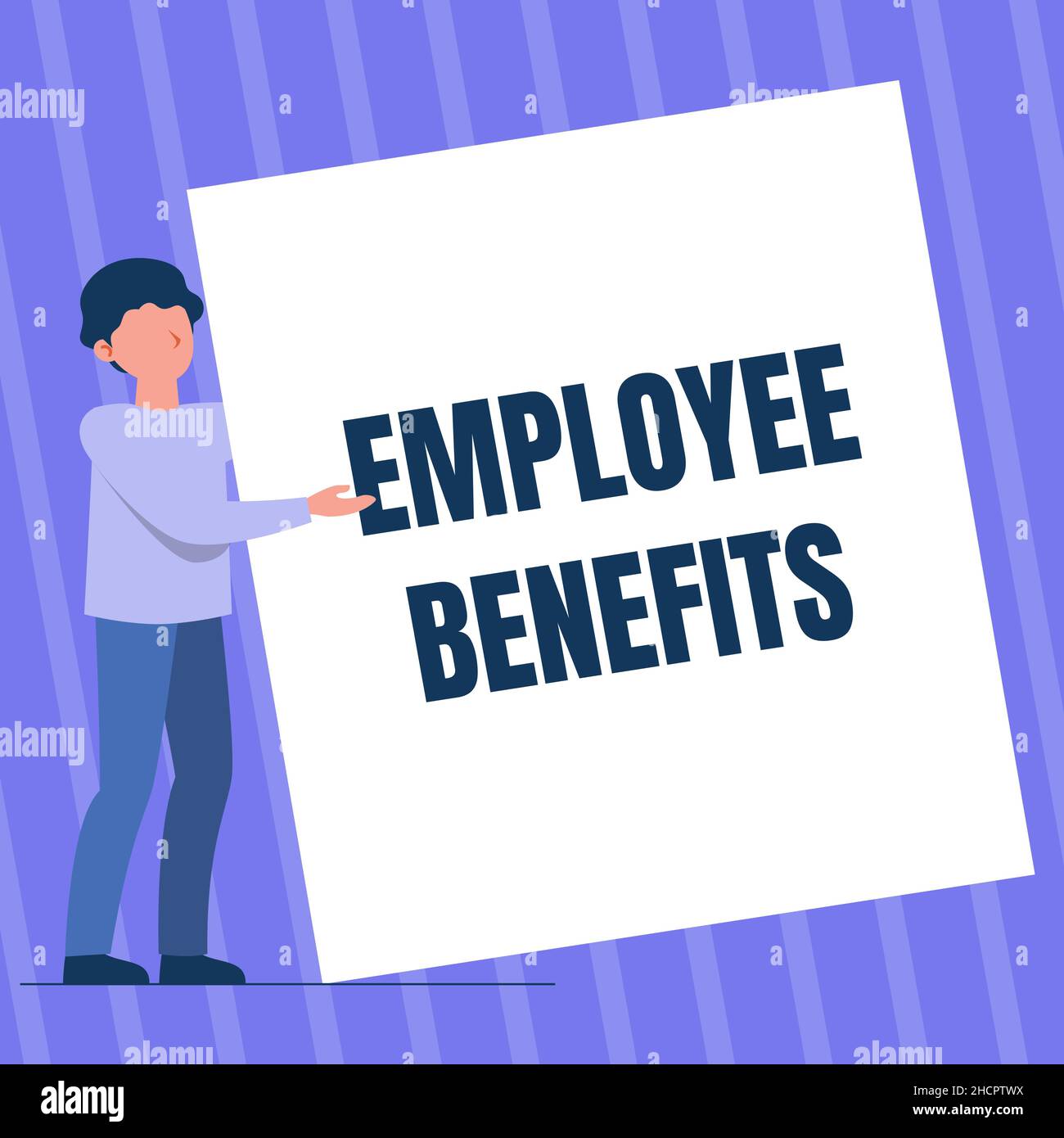 Text showing inspiration Employee Benefits. Word for form of ...