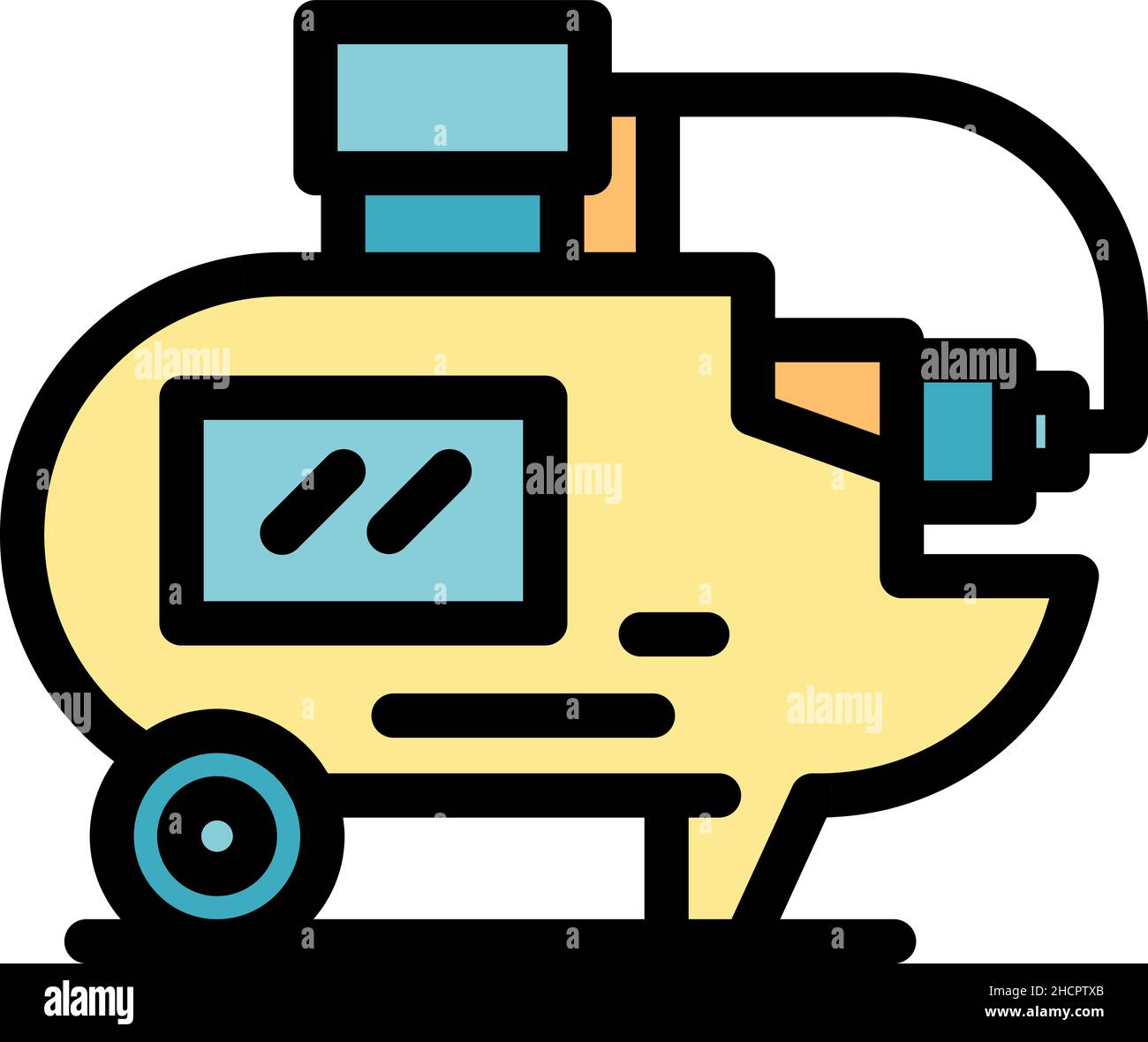 Compressor icon. Outline compressor vector icon color flat isolated ...