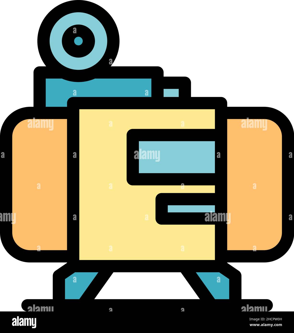 Repair compressor icon. Outline repair compressor vector icon color ...