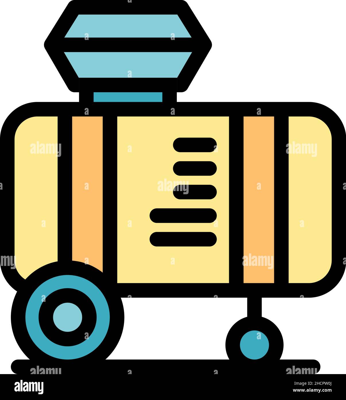 Car compressor icon. Outline car compressor vector icon color flat ...