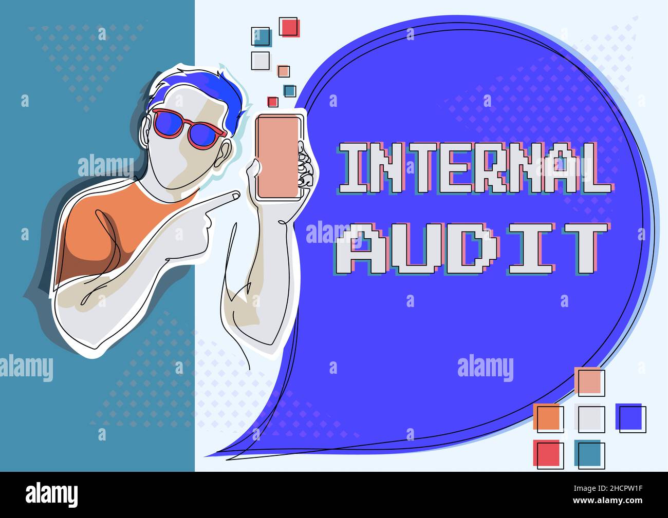 Writing displaying text Internal Audit. Business idea evaluates the ...