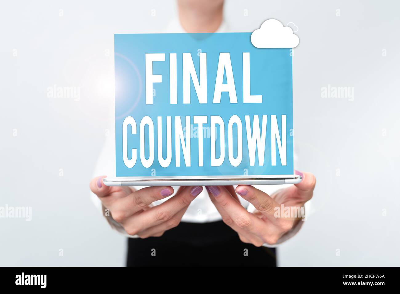 Hand writing sign Final Countdown. Word for Last moment of any work ...