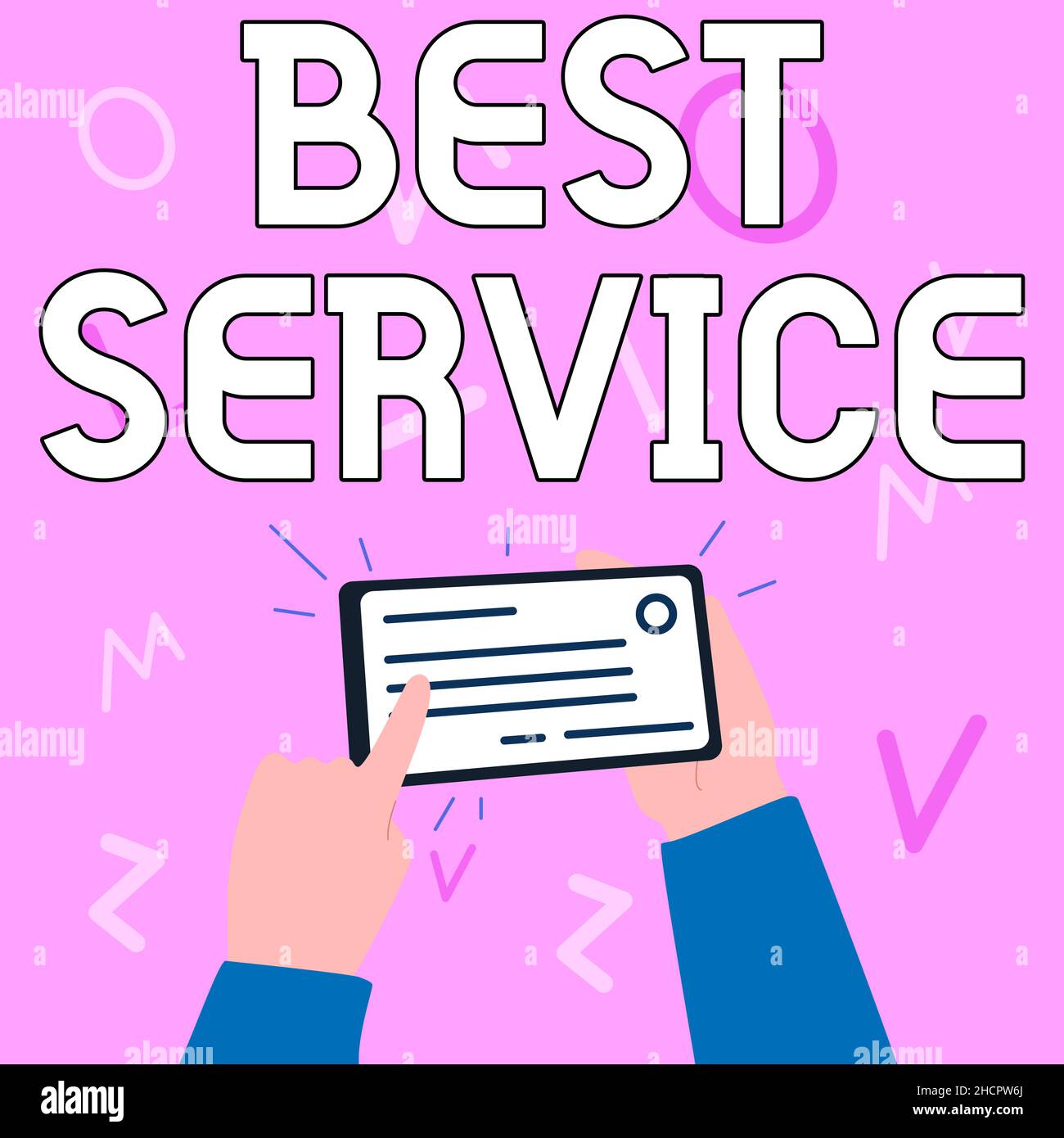 Text showing inspiration Best Service. Internet Concept finest reviewed ...