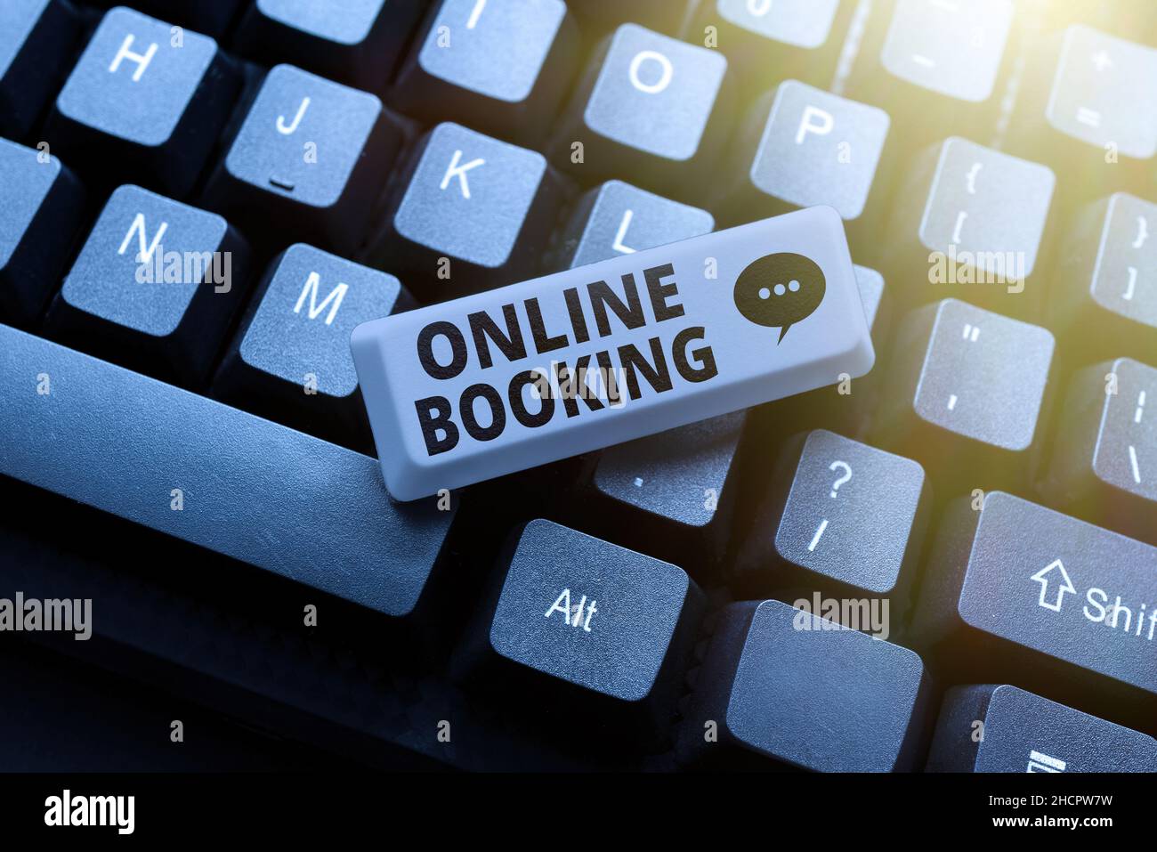 Writing displaying text Online Booking. Internet Concept allows ...