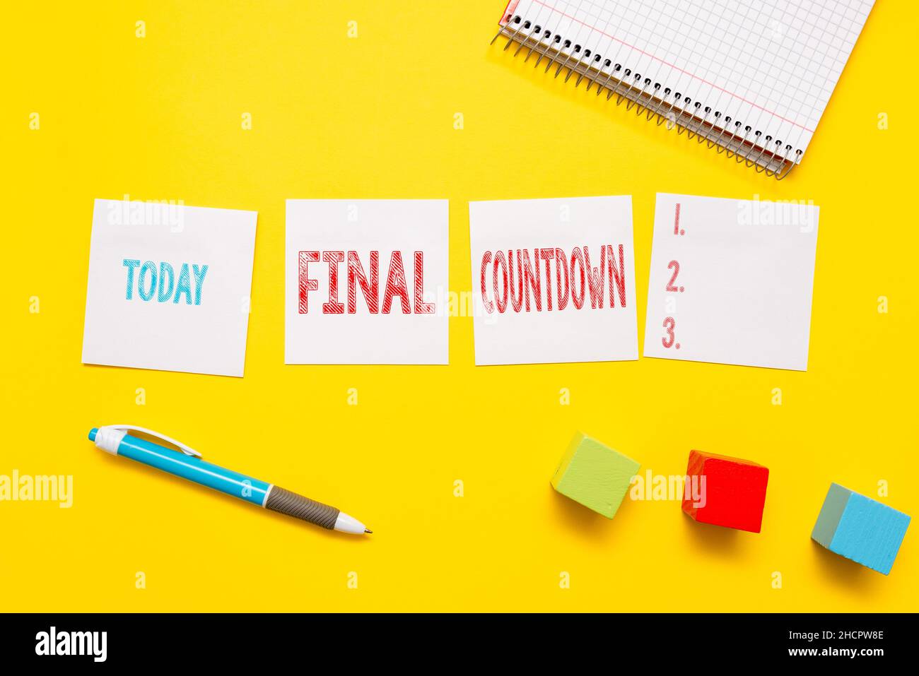 Text caption presenting Final Countdown. Word Written on Last moment of ...