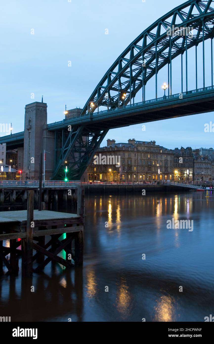 A section of the Tyne Bridge captured looking down river from the Swing ...