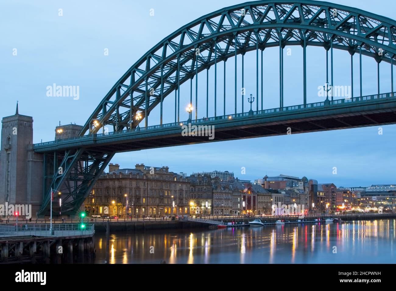 A section of the Tyne Bridge captured looking down river from the Swing ...