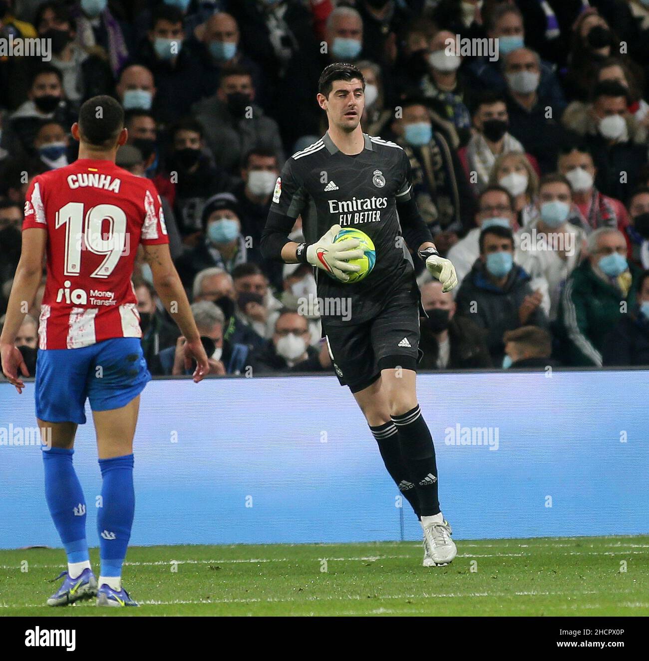 Thibaut Courtois, the goalkeeper of Real Madrid during LaLiga Real ...