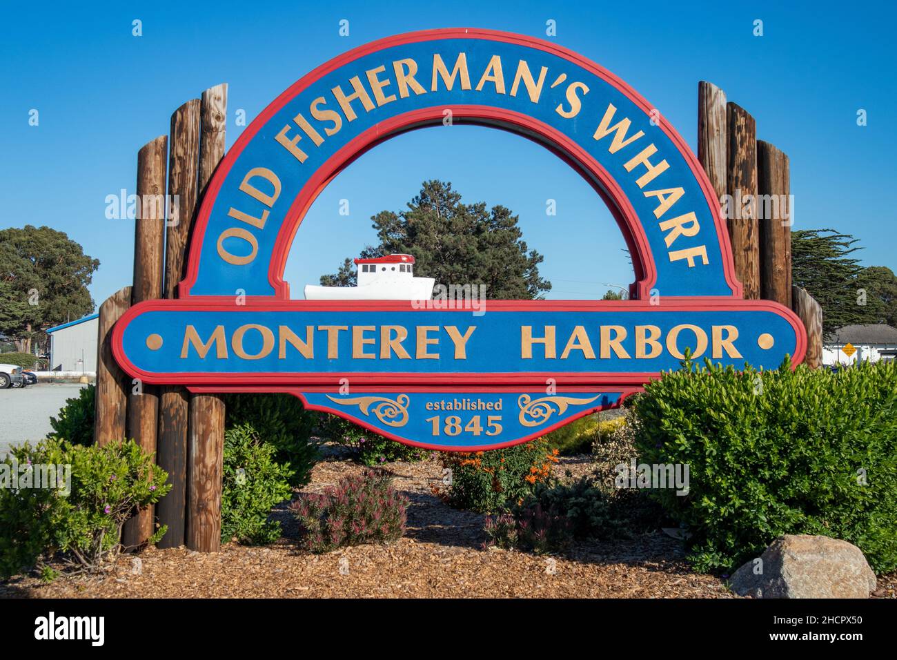 Monterey Harbor Sign, California USA Stock Photo - Alamy