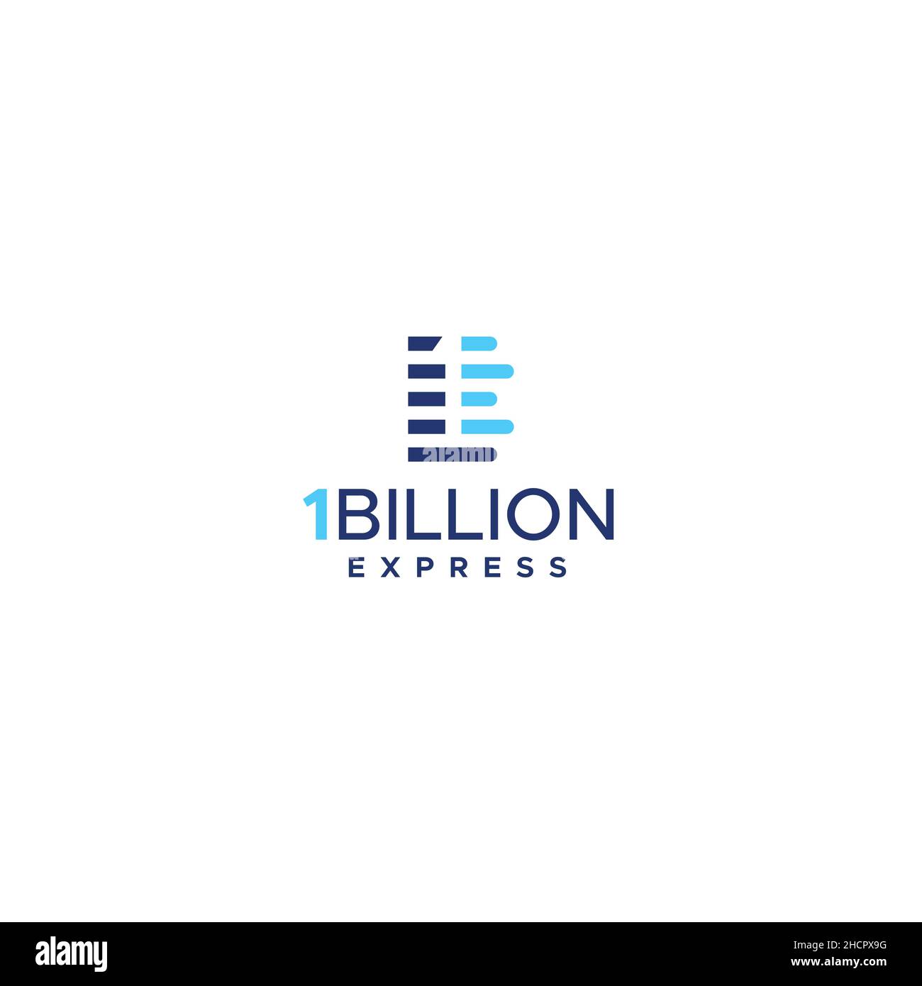 Minimalist design 1 BILLION EXPRESS logo design Stock Vector Image ...