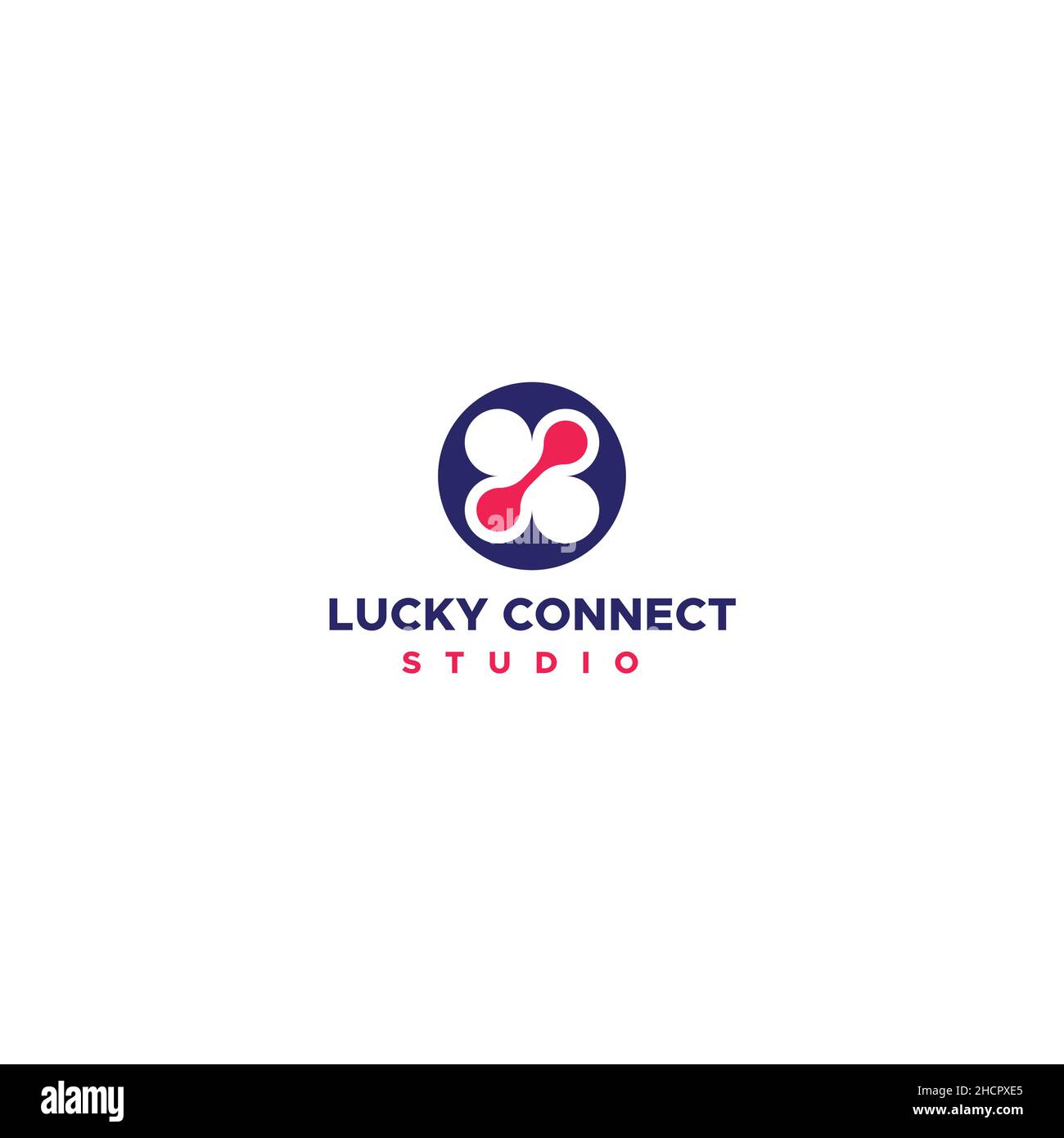 Modern design LUCKY CONNECT STUDIO logo design Stock Vector Image & Art ...