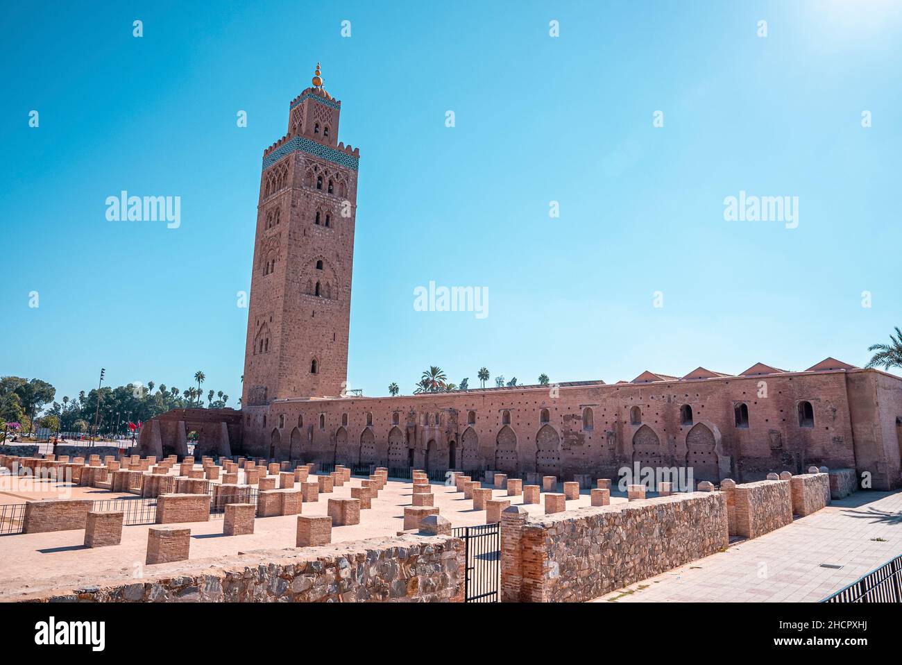 Koutoubia Mosque old historic arab tourist landmark in oriental ...