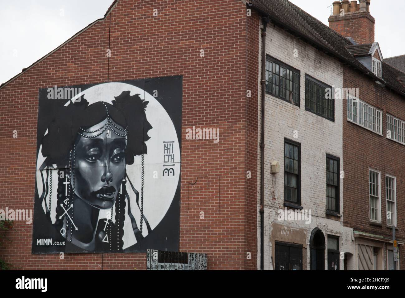 Street Art on Broad Street, Nottingham by Mimm in the UK Stock Photo ...