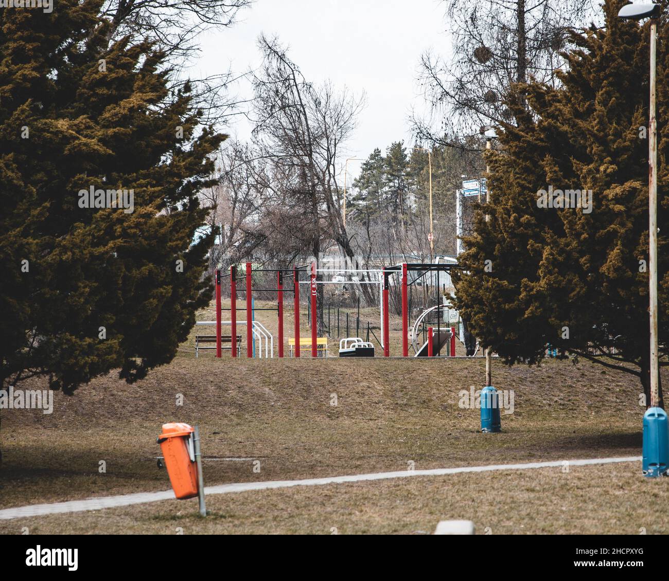 Empty public park for children Stock Photo - Alamy
