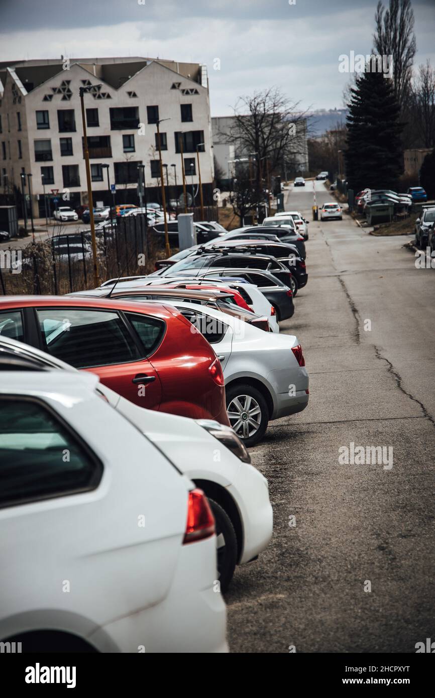 Vertical shot street parking hi-res stock photography and images - Alamy