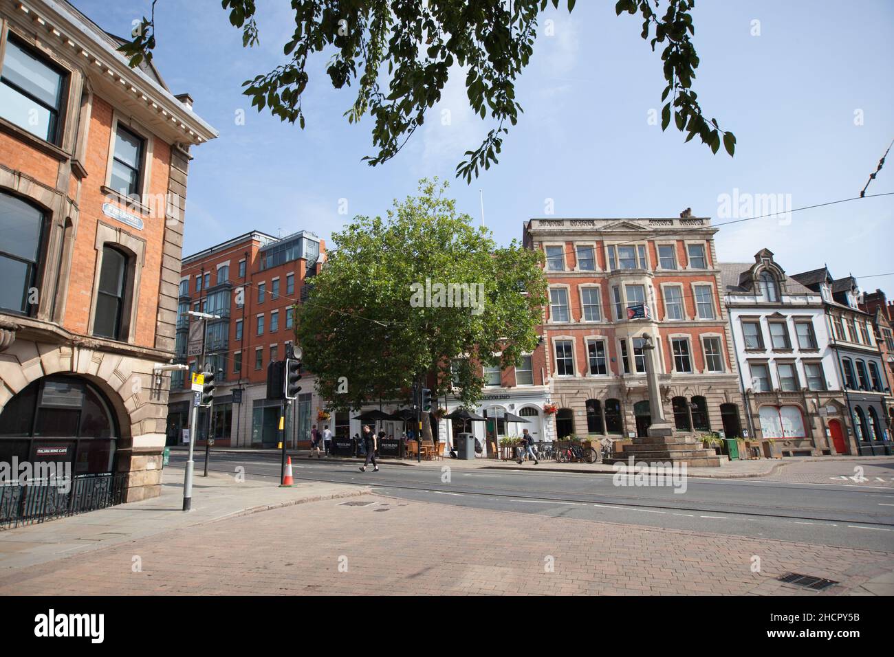 Views of buildings on Weekday Cross in Nottingham in the UK Stock Photo ...