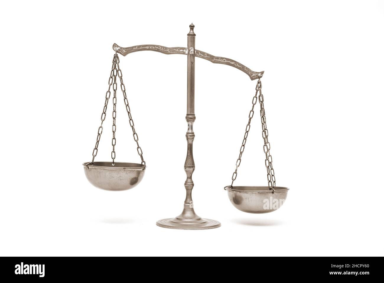 Weight scale isolated on white background. Legal and justice concept ...