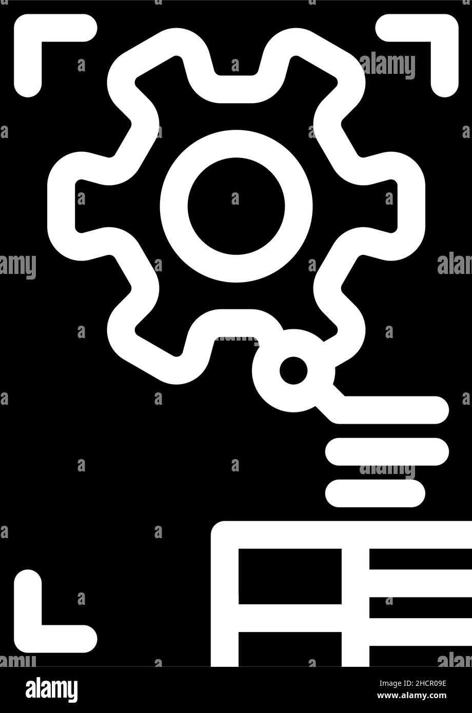 drawing digital document glyph icon vector illustration Stock Vector ...